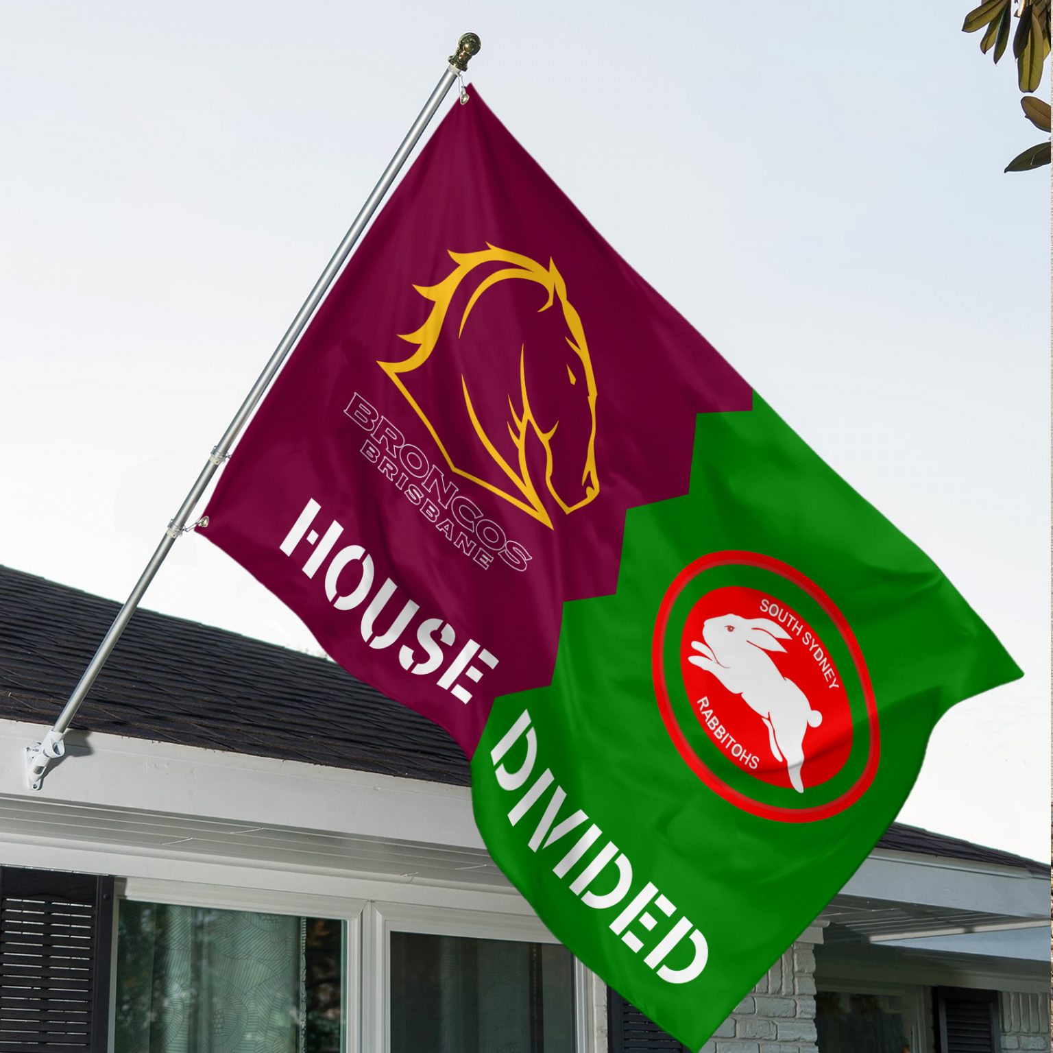 1. House Divided Custom House Flag v1 | Any league, Any Team - YourGearsNow
