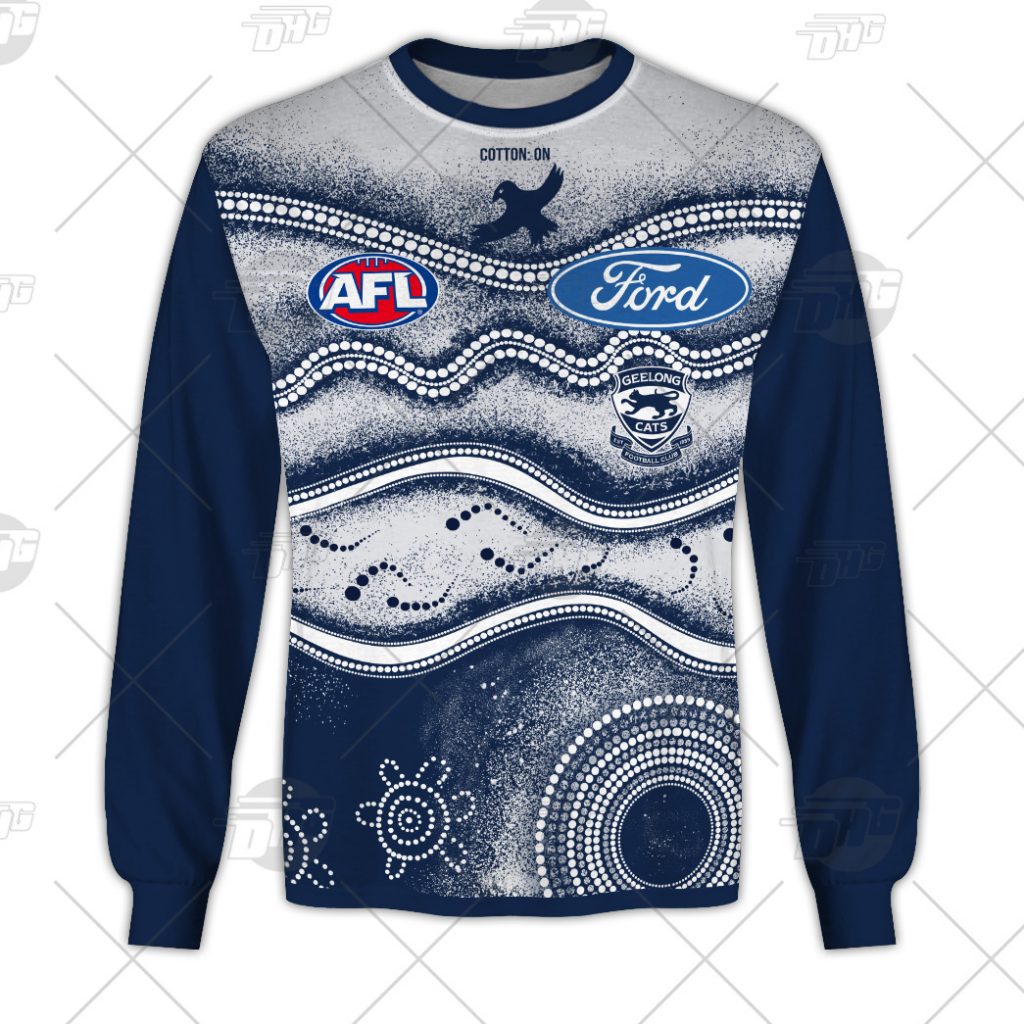 Custom-made AFL Geelong Cats 2021 Authentic Indigenous Men Guernsey ...