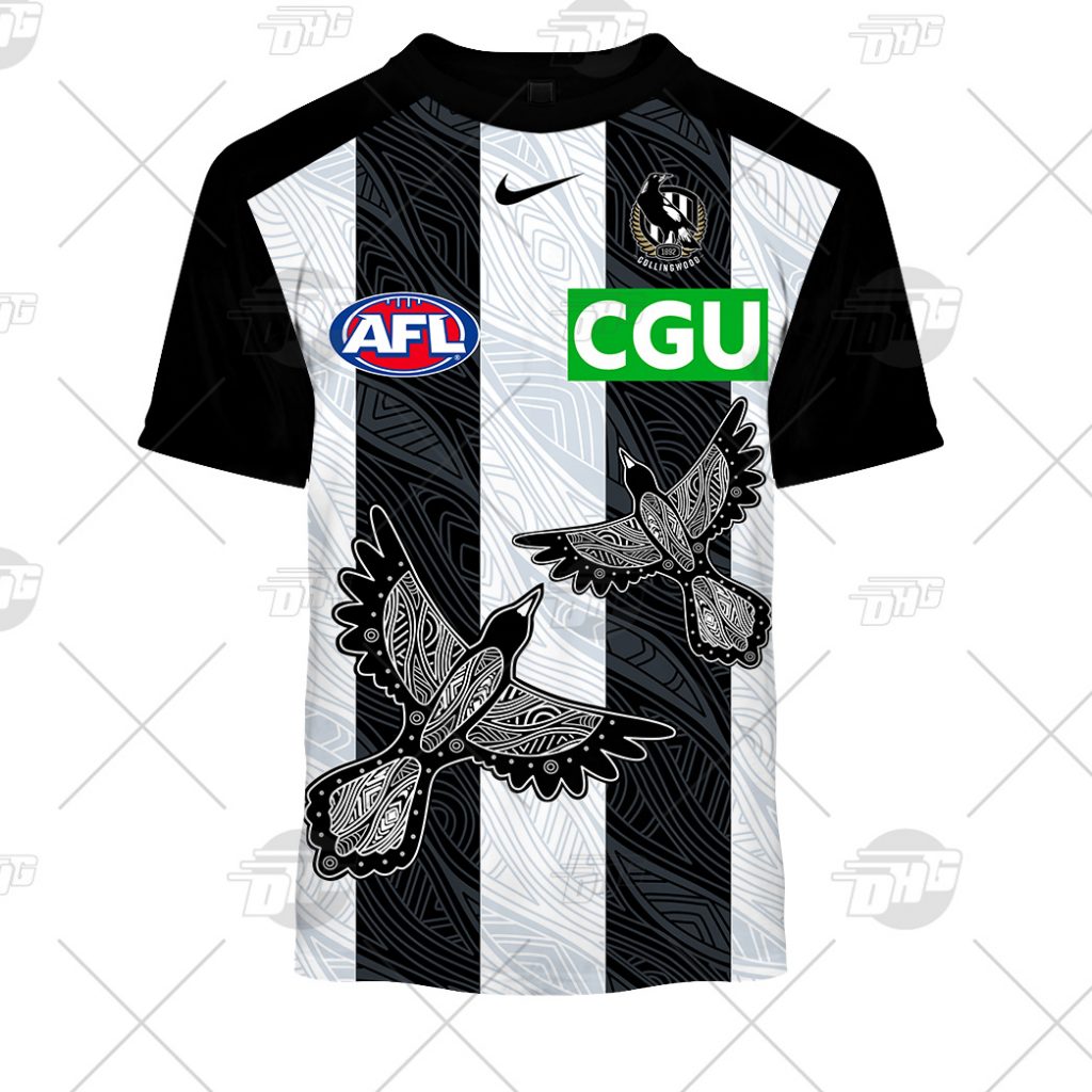 Custom-made Collingwood Magpies 2021 Men Indigenous Guernsey - YourGearsNow