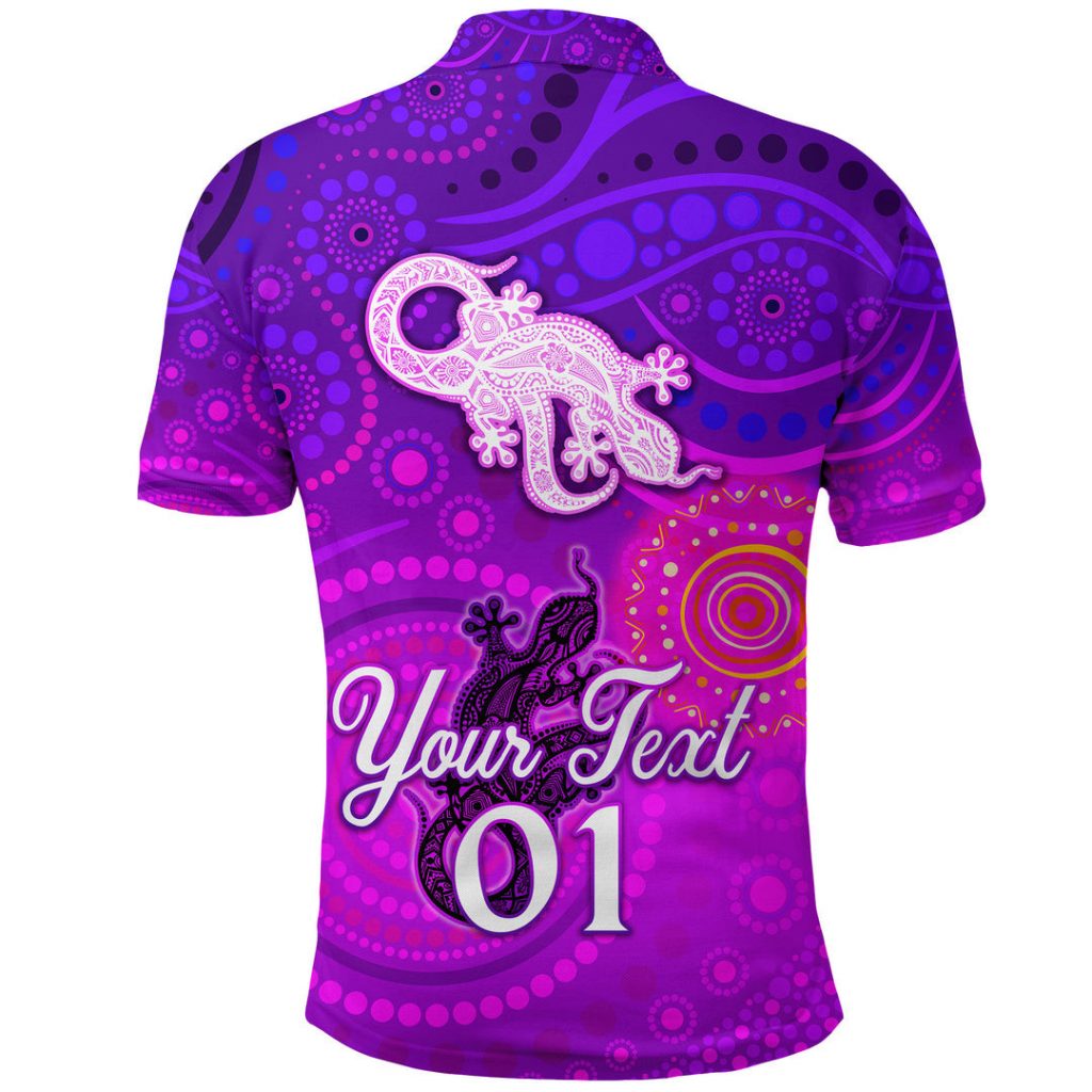 (Custom Personalized) Aboriginal Art Lizards Polo Shirt Indigenous ...