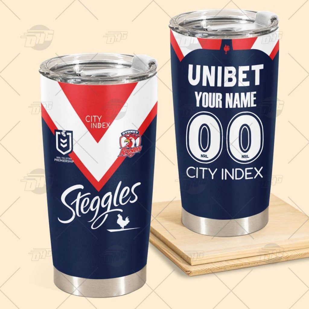 Personalise NRL Sydney Roosters 2022 Home Jersey Stainless Steel ...