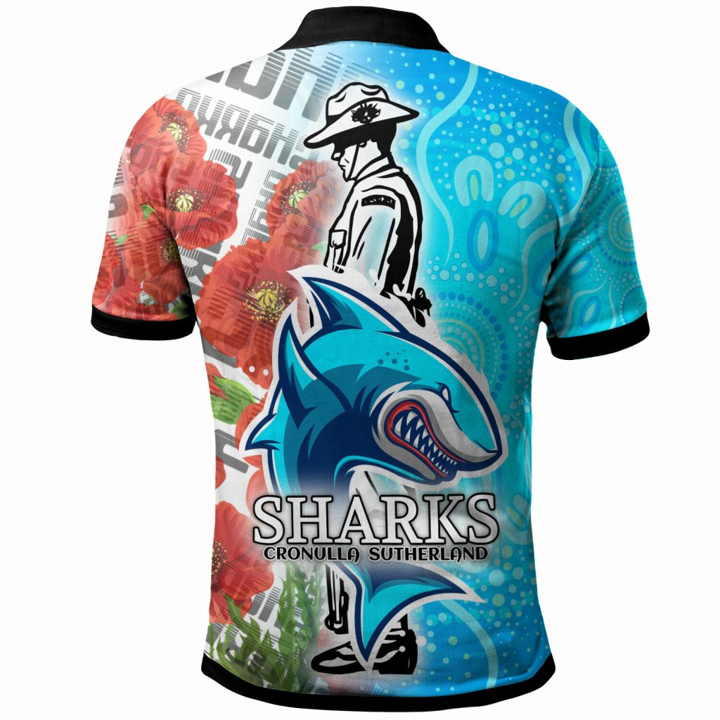 Sharks Rugby Polo Shirt - Custom Anzac Sharks Sport Polo Shirt ...
