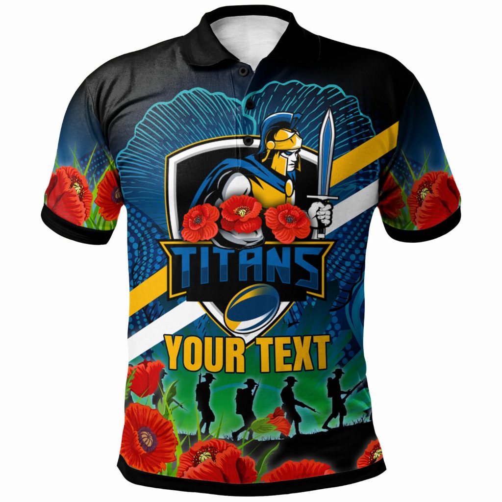 Titans Rugby Polo Shirt - Custom Anzac Titans Rugby Logo Polo Shirt ...